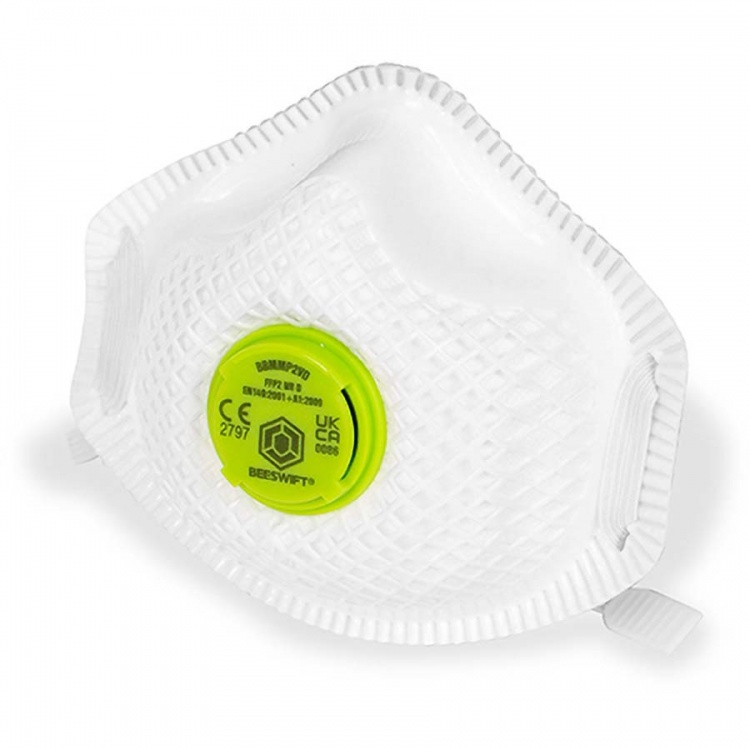 Beeswift BBMMP2VDN P2 Vented Mesh Cup Mask White ( pack of 10 )