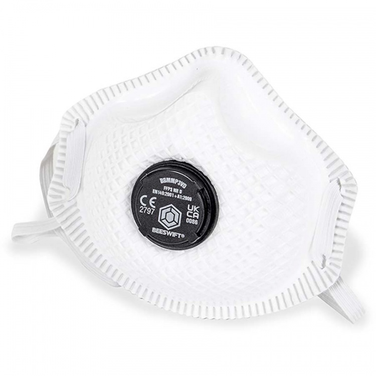 Beeswift BBMMP3VDN P3 Vented Mesh Cup Mask White pack of x5