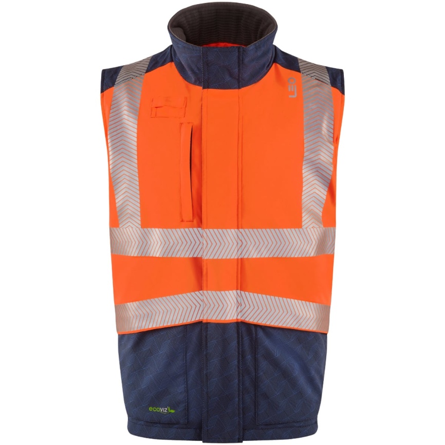 Leo Workwear BW02-O/NP-LEO Halsinger Leo EcoViz Performance+ Bodywarmer ...