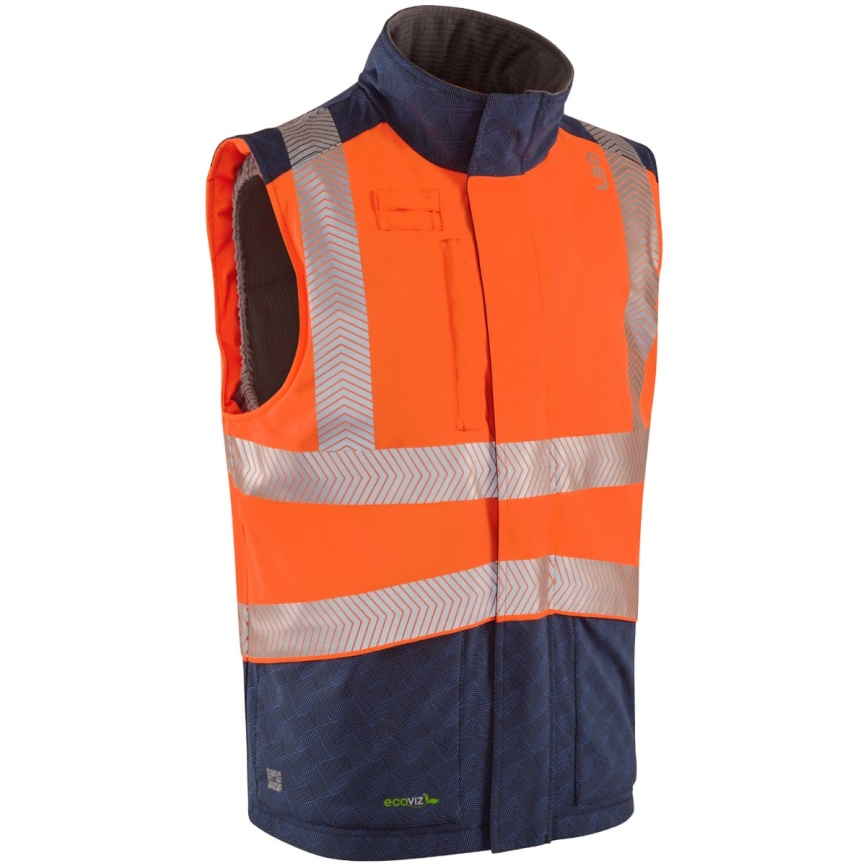 Leo Workwear BW02-O/NP-LEO Halsinger Leo EcoViz Performance+ Bodywarmer ...