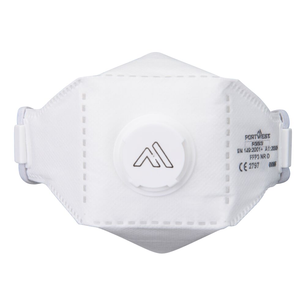 Portwest P393 EAGLE PRO FFP3 Valved Dolomite Fold Flat Respirator (Pk10)