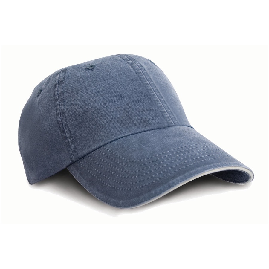 Result RC054X Washed Fine Line Cotton Cap with Sandwich Peak