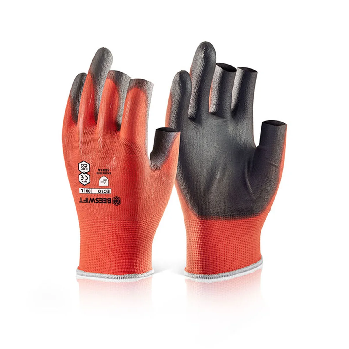 Beeswift Pu Coated 3 Fingerless Gloves | BK Safetywear