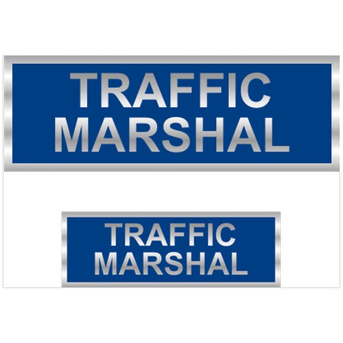 Traffic Marshal Reflective Badge (Front & Back)
