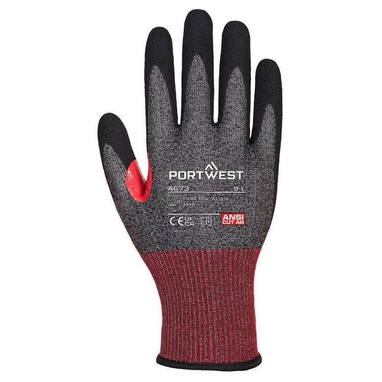 Portwest A673 - CS AHR18 Nitrile Foam Cut Glove Cut Level F | BK Safetywear