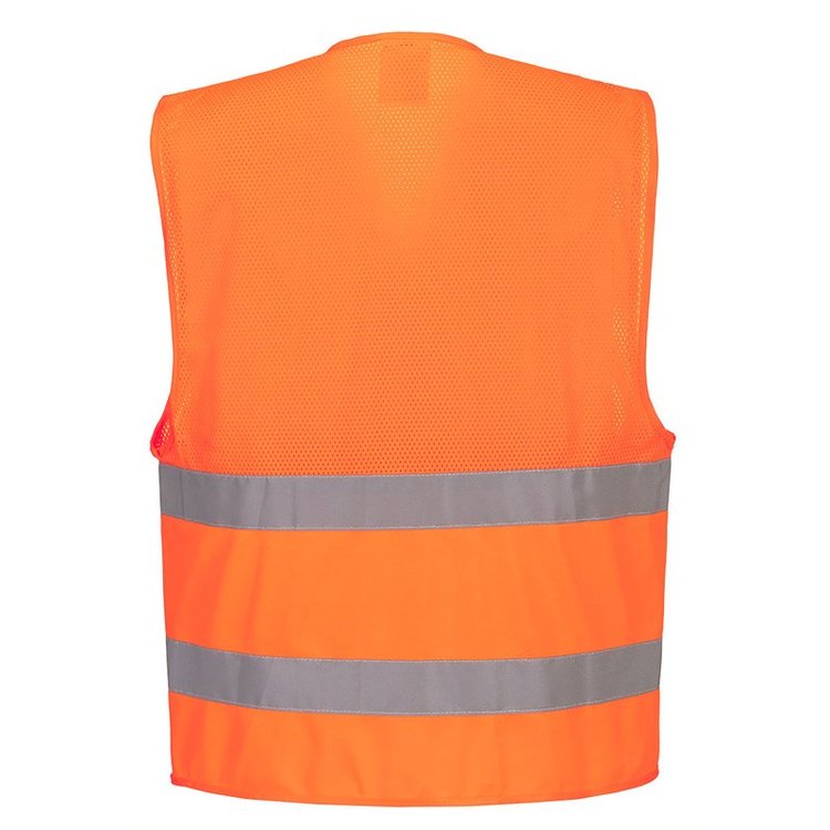 Portwest C494 Hi-Vis Half Mesh Two Band Vest | BK Safetywear